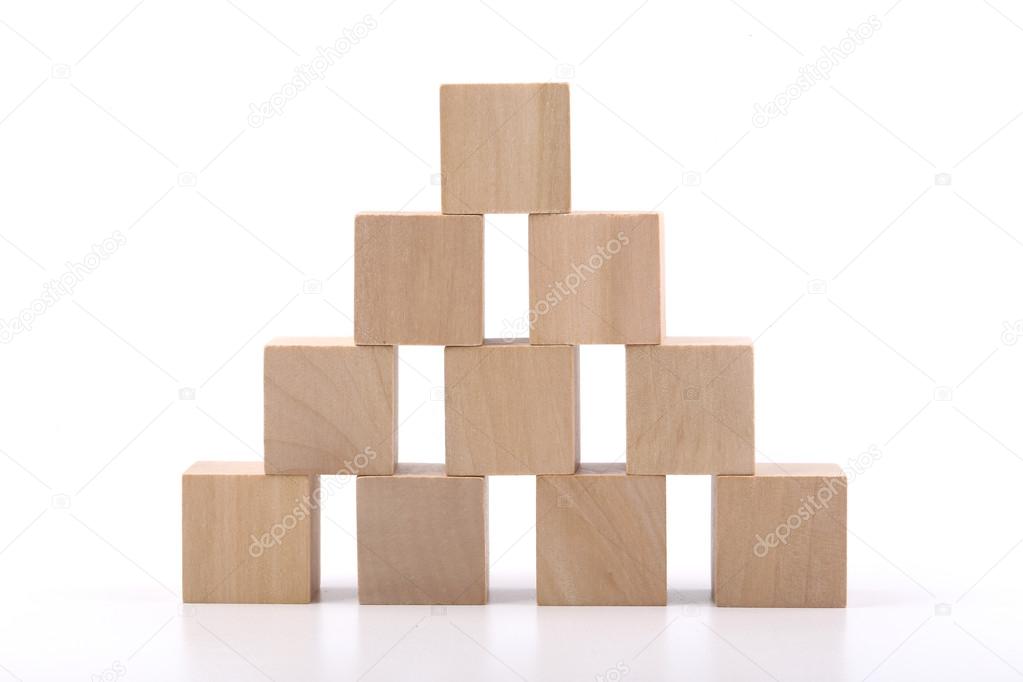 Wooden blocks tower on white background Stock Photo by ©ChristianChan ...