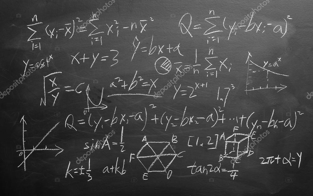 Maths formulas on chalkboard background Stock Photo by ©ChristianChan ...