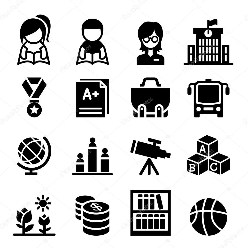 Icono de escuela y educaci n ilustraci n 2024