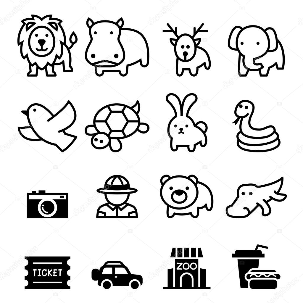 Zoo icon illustration Stock Vector Image by ©slalomop #105640284