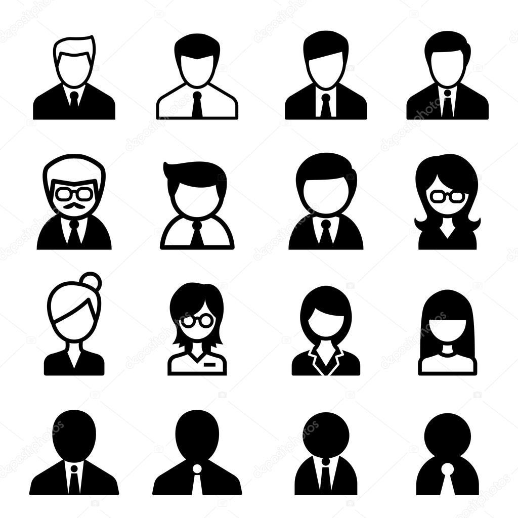 Staff icon set vector illustration symbol Stock Vector by ©slalomop ...