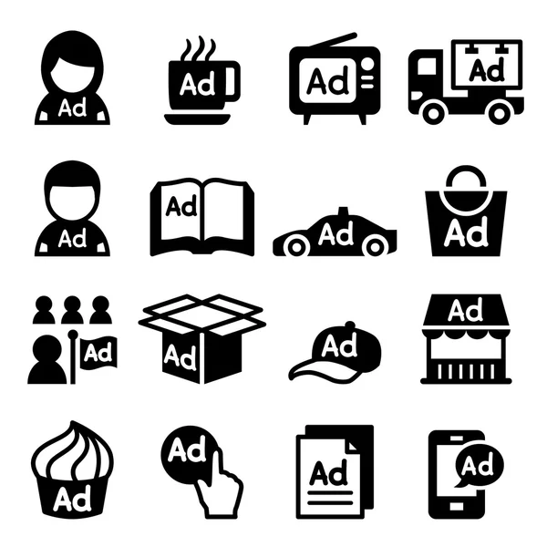 Print advertising icon set — Stock Vector © olegtoka1967 #25195261