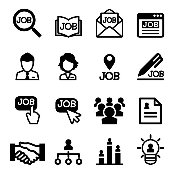 Job icons illustration vector — Stock Vector © slalomop #124556804