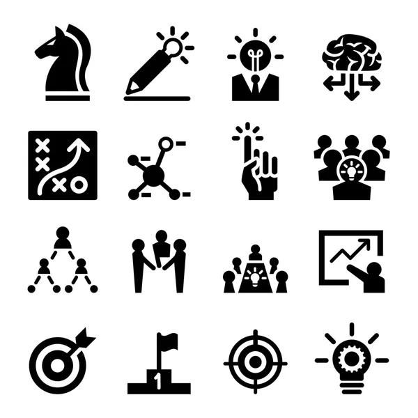 Business strategy icons set Stock Vector Image by ©huhulin #24762543