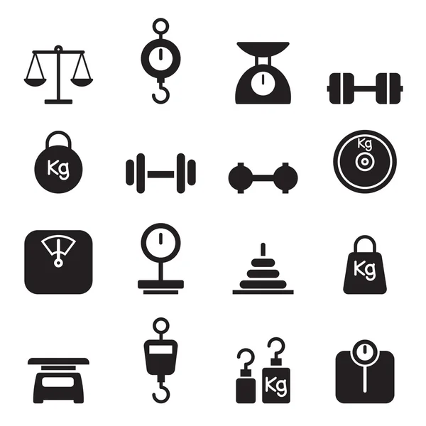 Weight, scale, balance, icon set in thin line style Stock Vector Image ...