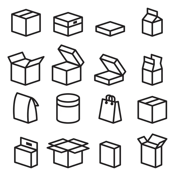 Box & packaging icons set vector illustration Stock Vector Image by ...