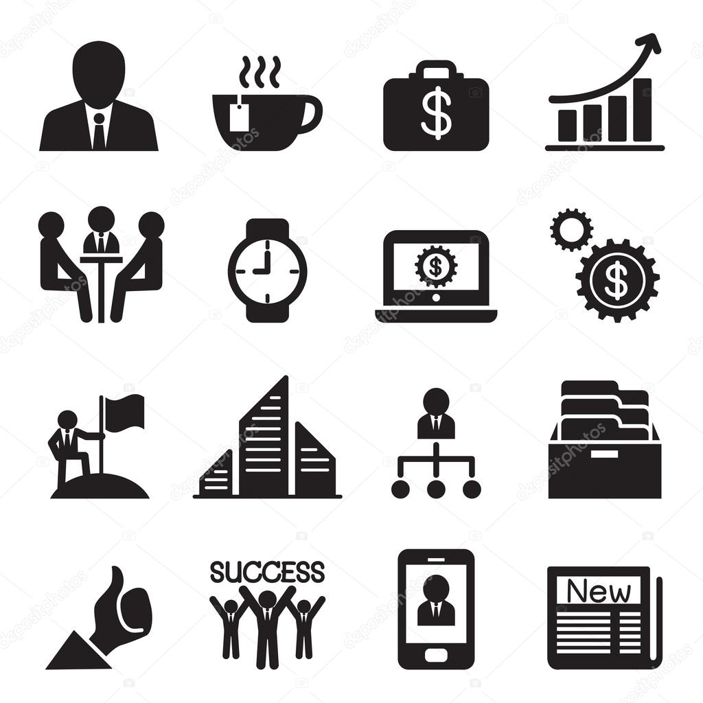 Business man icons set Vector illustration Stock Vector Image by ...