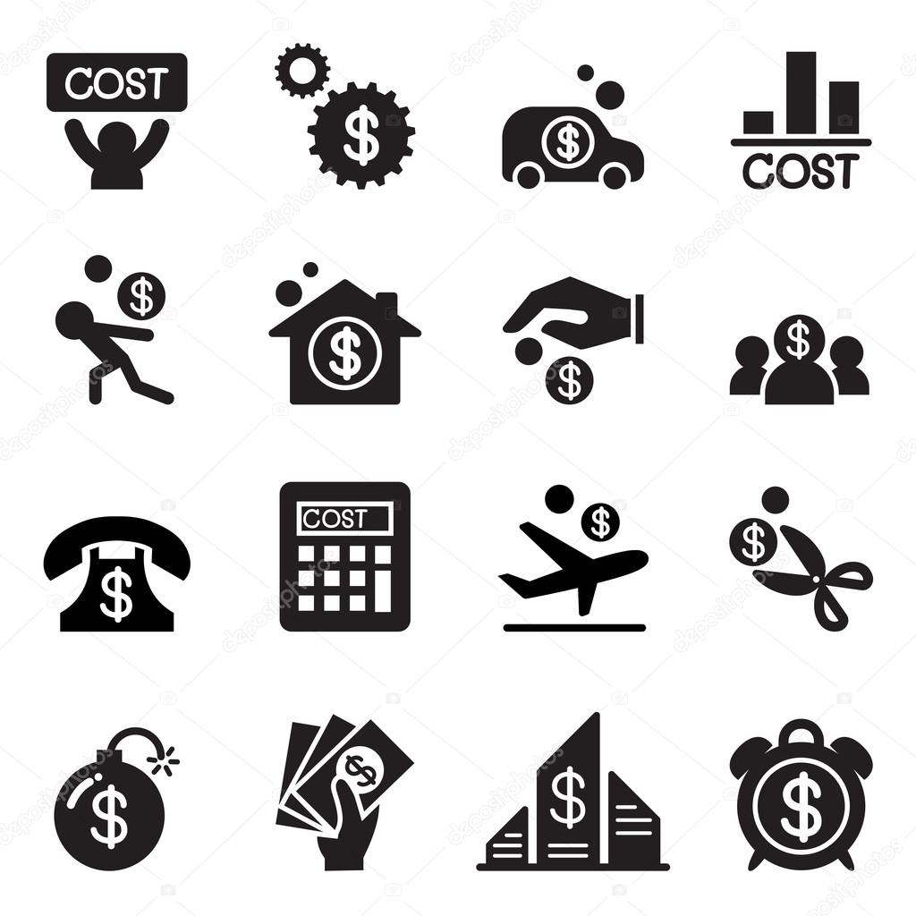 Business cost icons set vector illustration — Stock Vector © slalomop ...