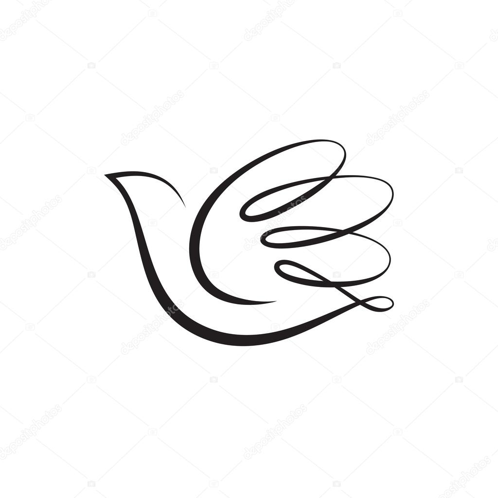 Calligraphy bird icon. Stock Vector Image by ©Tetiana_Svirska #107422800