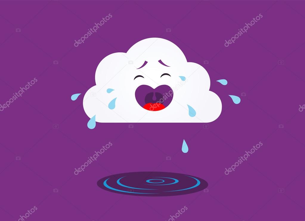 Weeping cloud doodle. Stock Vector Image by ©Tetiana_Svirska #64384249