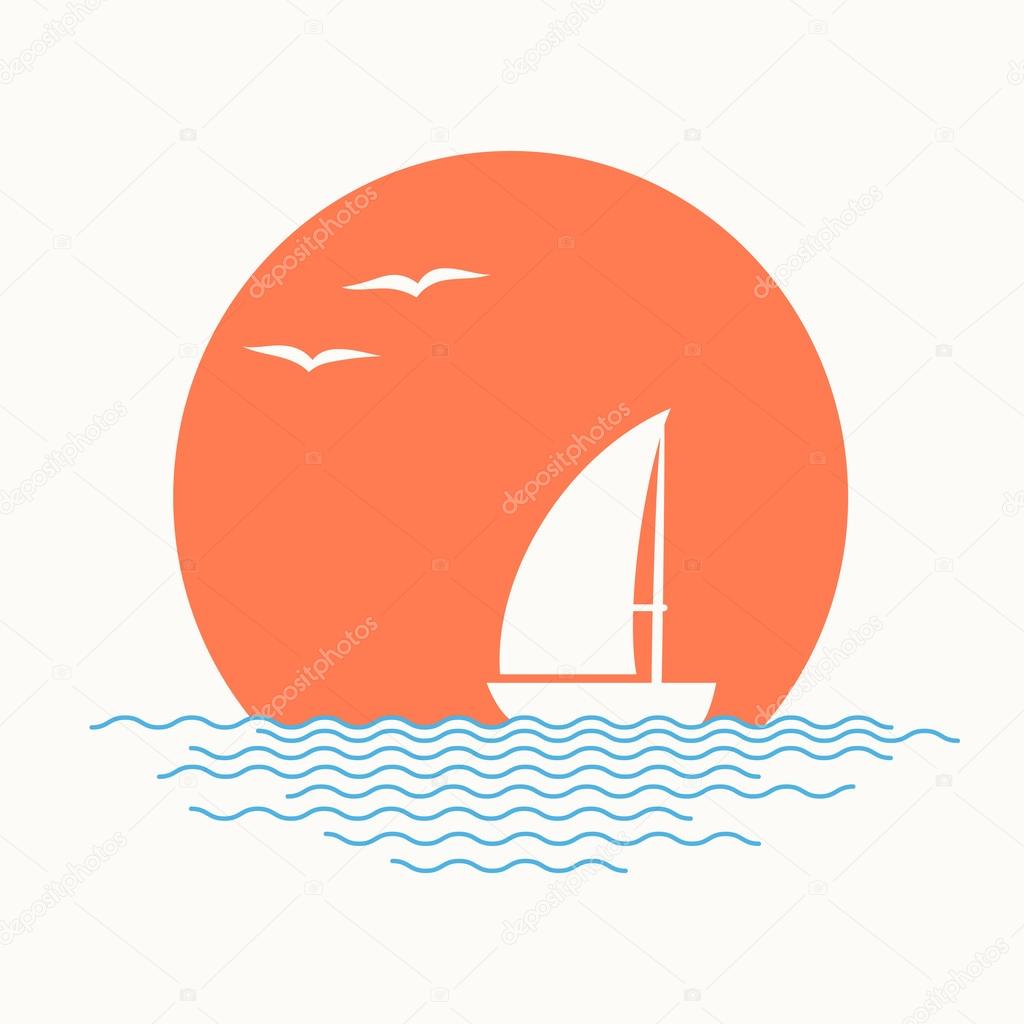 Sailboat Vector Illustrator