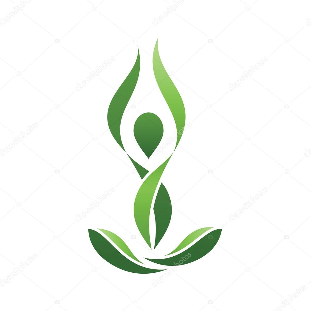 Stylized human yoga shape. Vector icon. — Stock Vector © Tetiana ...