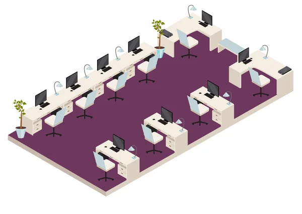 아이소메트릭 사무실 룸 스톡 벡터 - ©Khrystsina_Tsarova 88871124