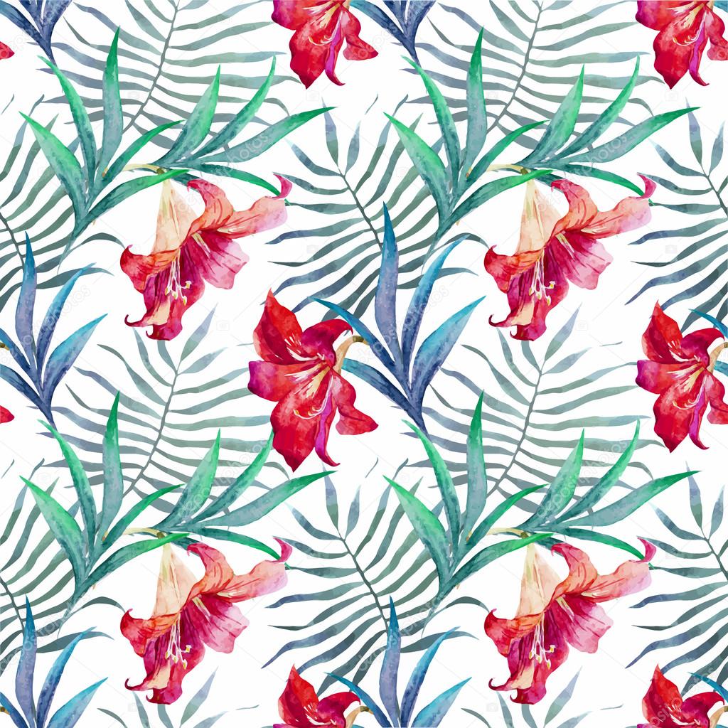 Tropical pattern — Stock Vector © ZeninaAsya #70638481