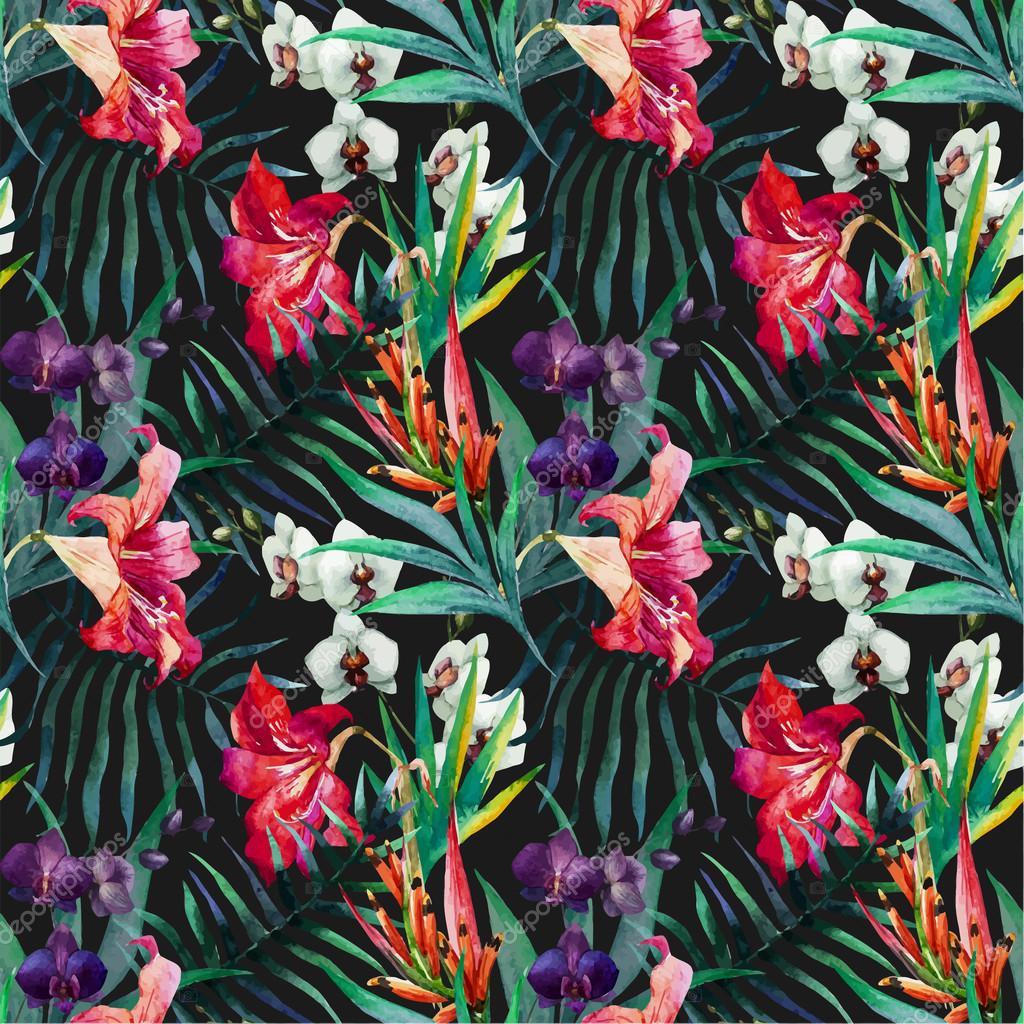 Tropical pattern — Stock Vector © ZeninaAsya #71314043