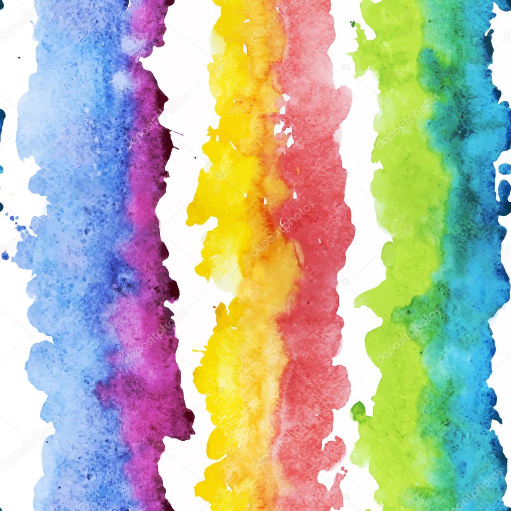 Watercolor colourful stripes Stock Vector by ©ZeninaAsya 71648989