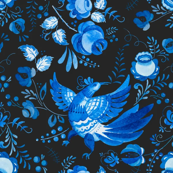 Russian gzhel pattern Stock Vector Image by ©ZeninaAsya #81449390