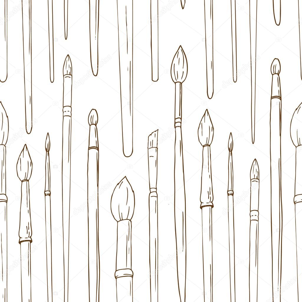 Brush vector pattern Stock Vector Image by ©ZeninaAsya #84855252