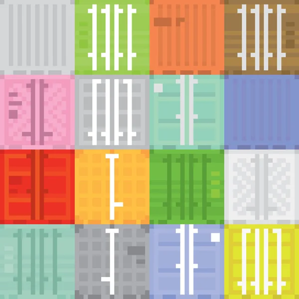 Pixel art container stack Stock Vector Image by ©dmitriylo #58447691