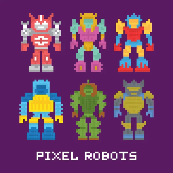 Pixel robots used in games, pixel art. Stock Vector Image by ©man ...