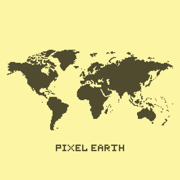 Pixel art style planet earth map Imagens de Stock de Arte Vetorial ...