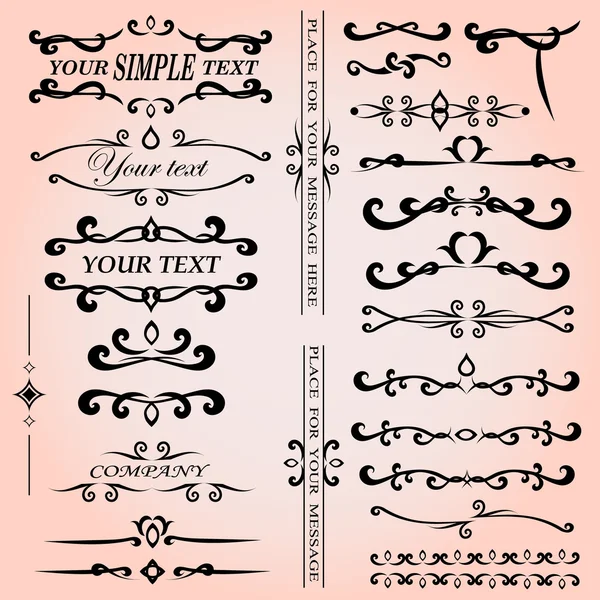 Conjunto de elementos de dise o caligr fico para decoraci n. Ilustraci n vectorial 2024