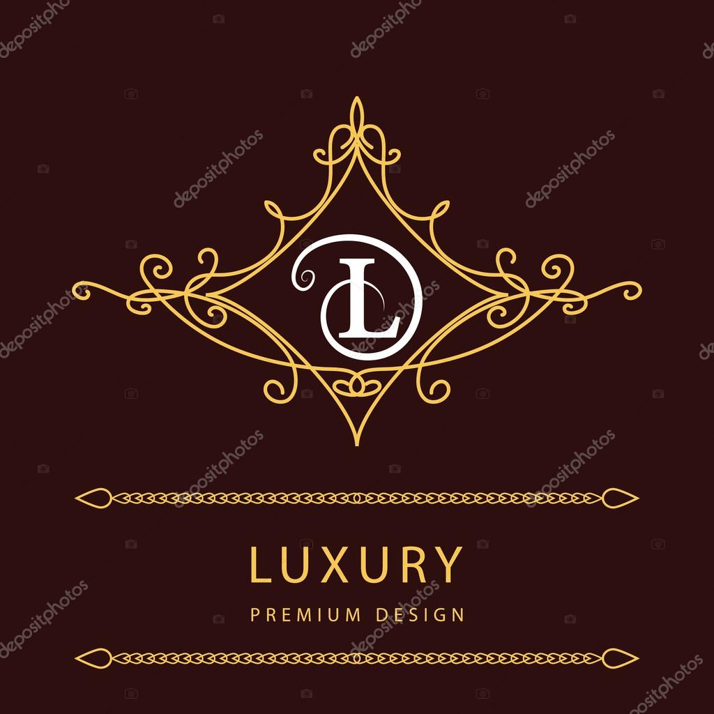 Elementos de dise o de monograma, plantilla elegante. Dise o elegante del logotipo de la l nea ...