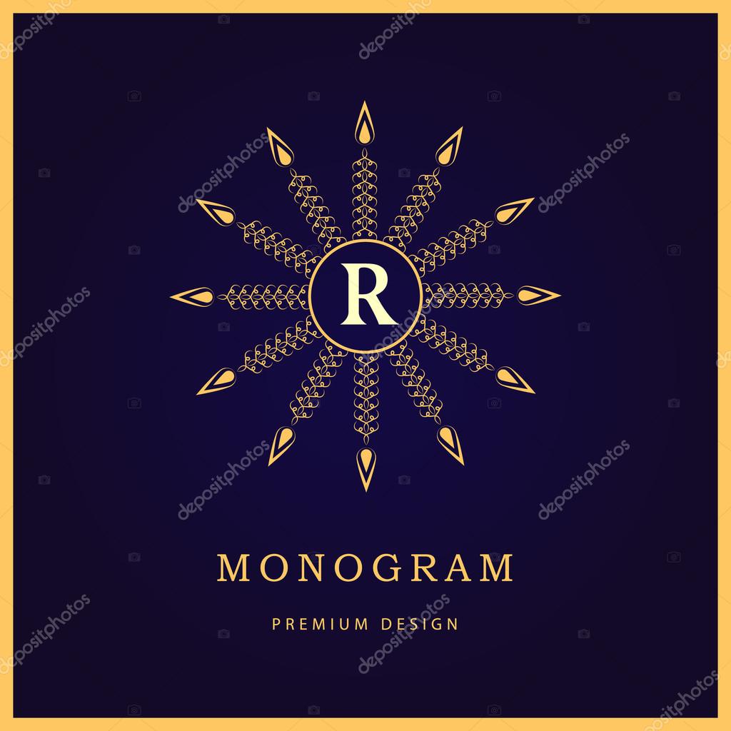 Monogram design elements, graceful template. Calligraphic elegant line ...