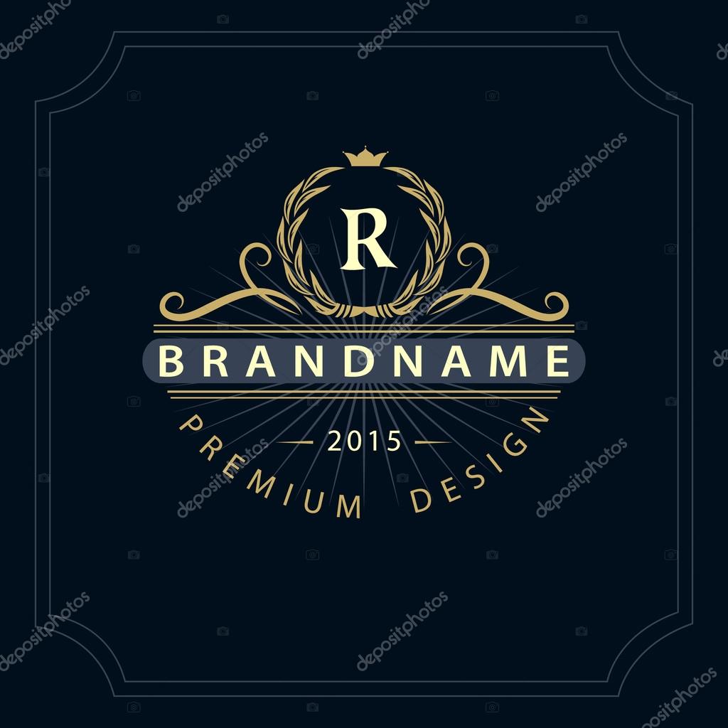 Monogram design elements, graceful template. Calligraphic elegant line ...