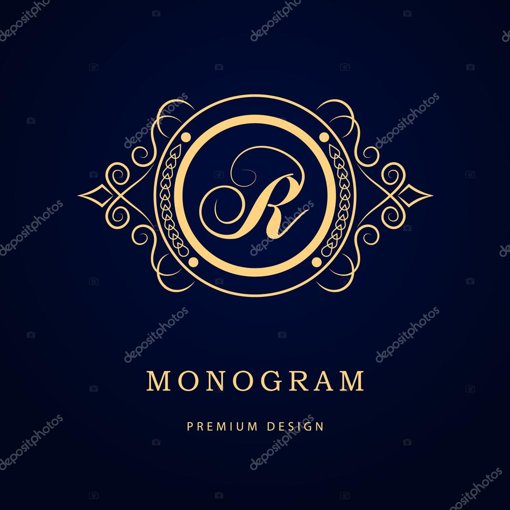 Monogram design elements, graceful template. Calligraphic elegant line ...