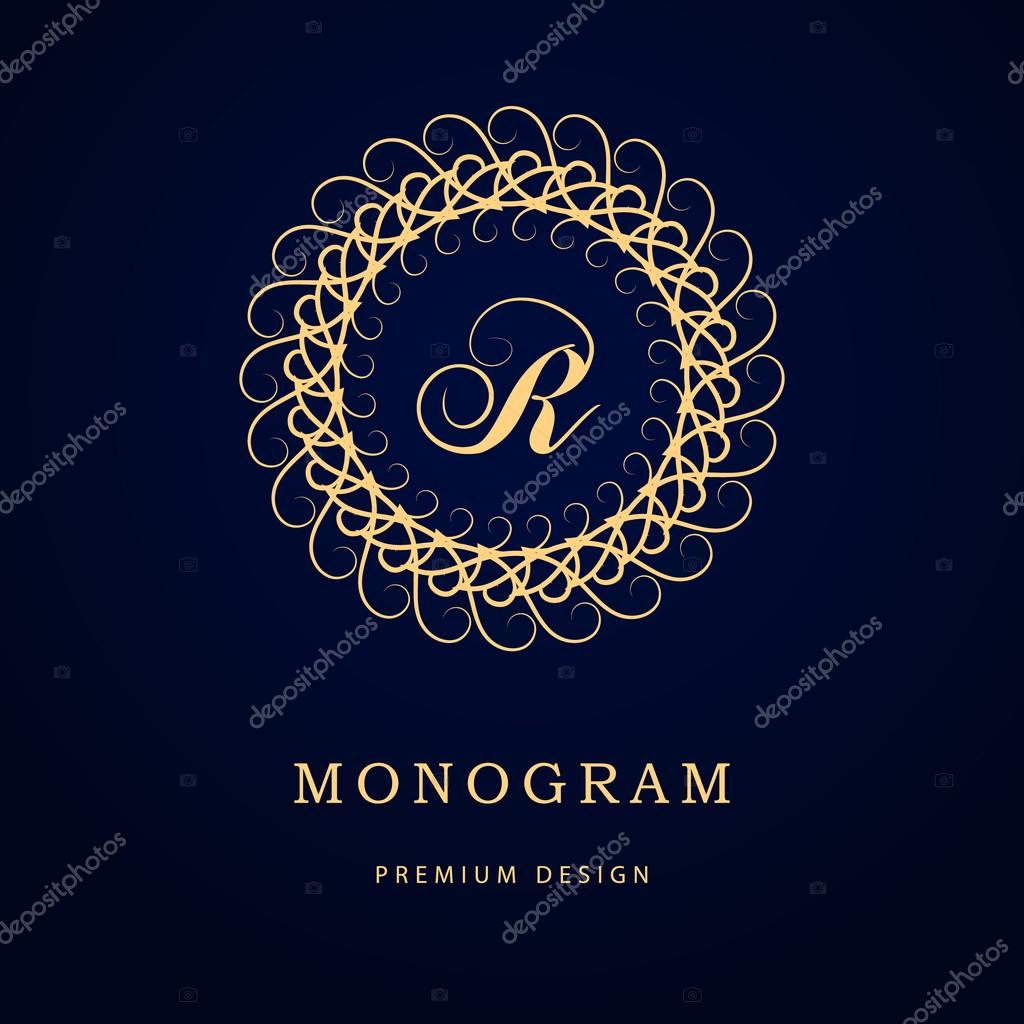 Monogram design elements, graceful template. Calligraphic elegant line ...