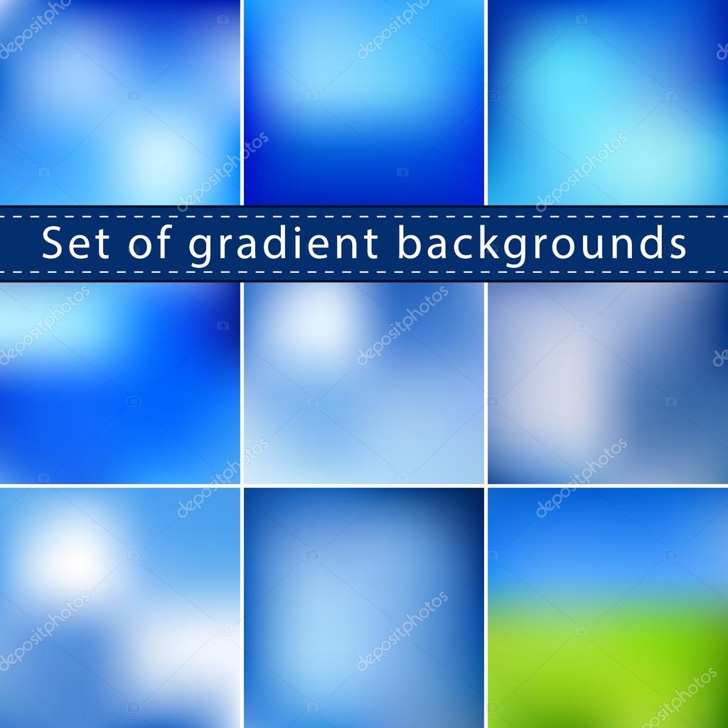 Conjunto de fondos vectoriales difuminados lisos y coloridos abstractos ...