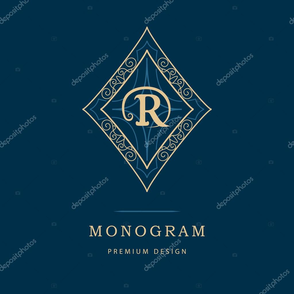 Monogram design elements, graceful template. Calligraphic elegant line ...
