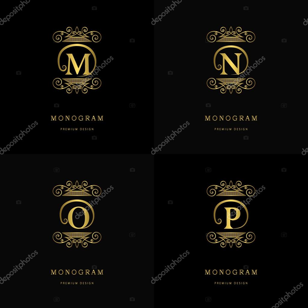 Monogram design elements, graceful template. Calligraphic elegant line ...
