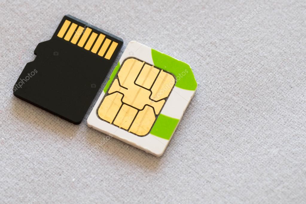 Una SIM de micros junto a una tarjeta micro SD 2024
