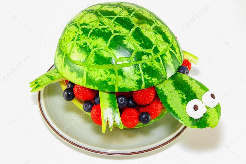 Watermelon Carving Turtle