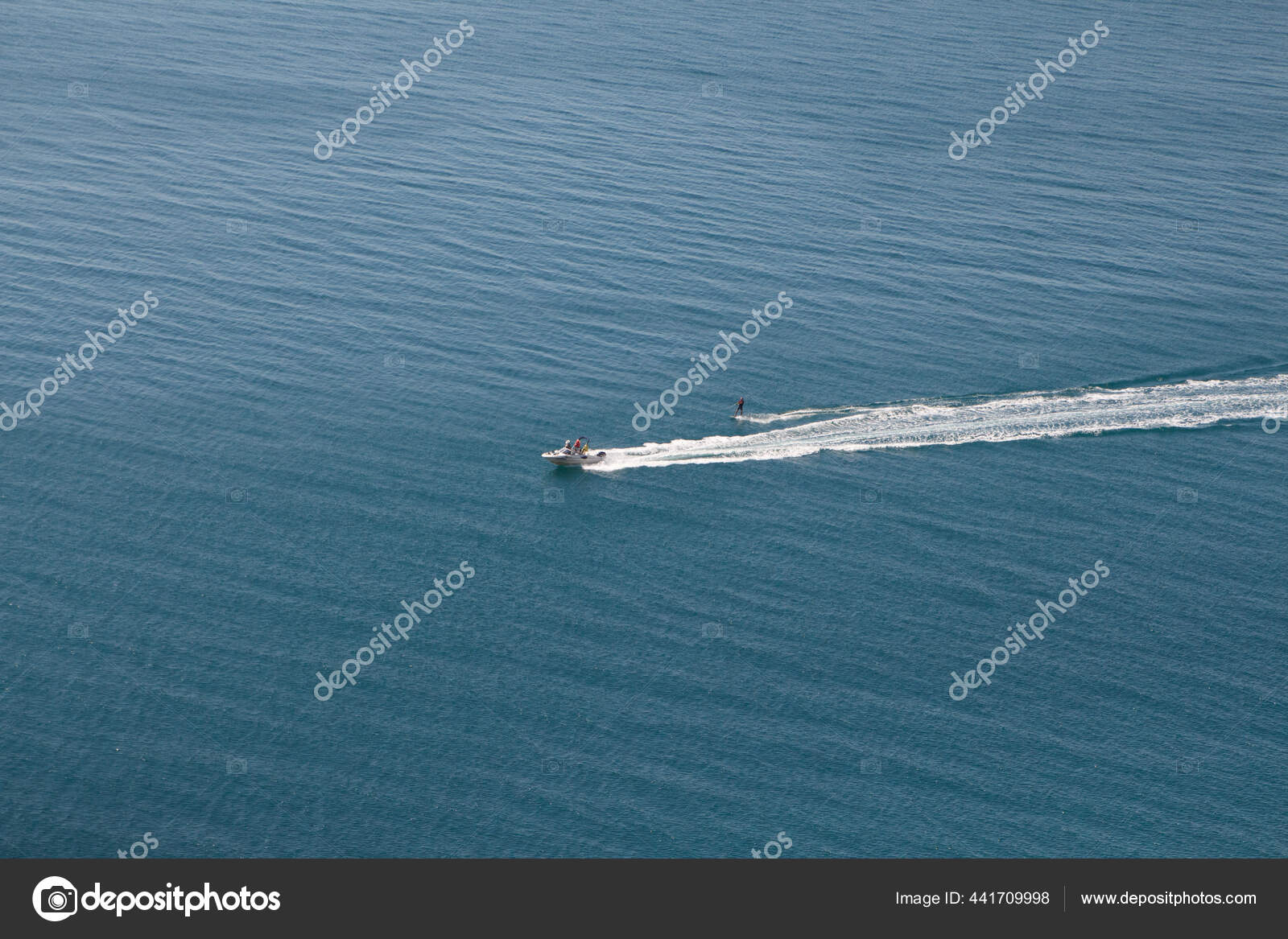 Boat Sea Top View Texture Background Summer Heat — Stock Photo © kate ...