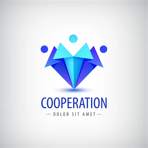 Men, cooperation logo - Stock Image - Everypixel
