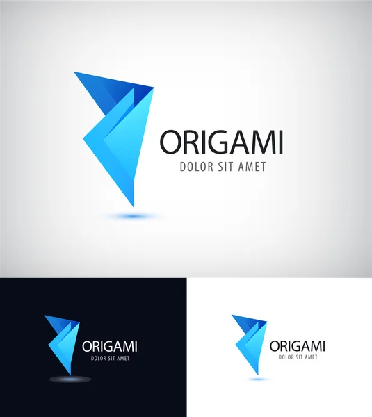 Modern origami logo — Stock Vector © Marylia #69210941