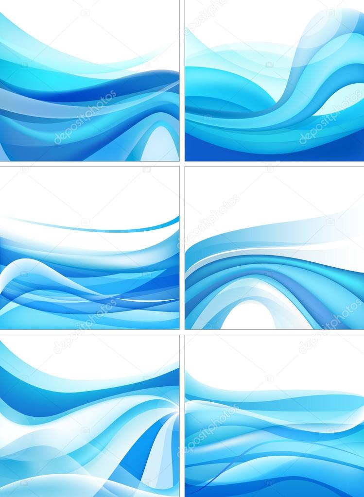 Blue wavy backgrounds ⬇ Vector Image by © Marylia | Vector Stock 59423951