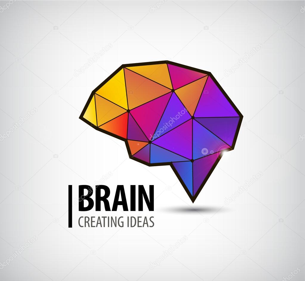 Colorful brain icon, logo Stock Vector Image by ©Marylia #79712882