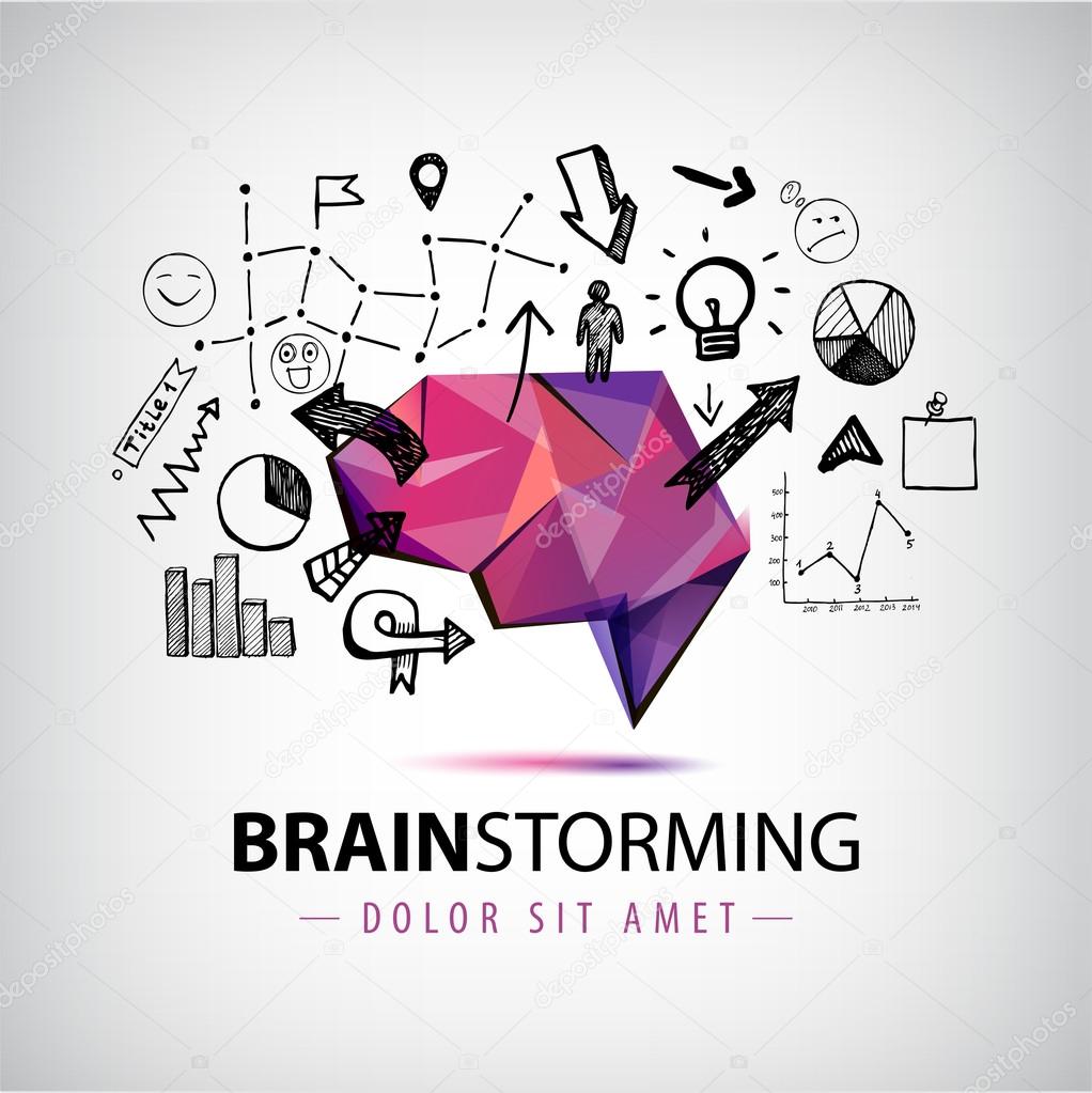 Origami brain creating new ideas Stock Vector Image by ©Marylia #97807006