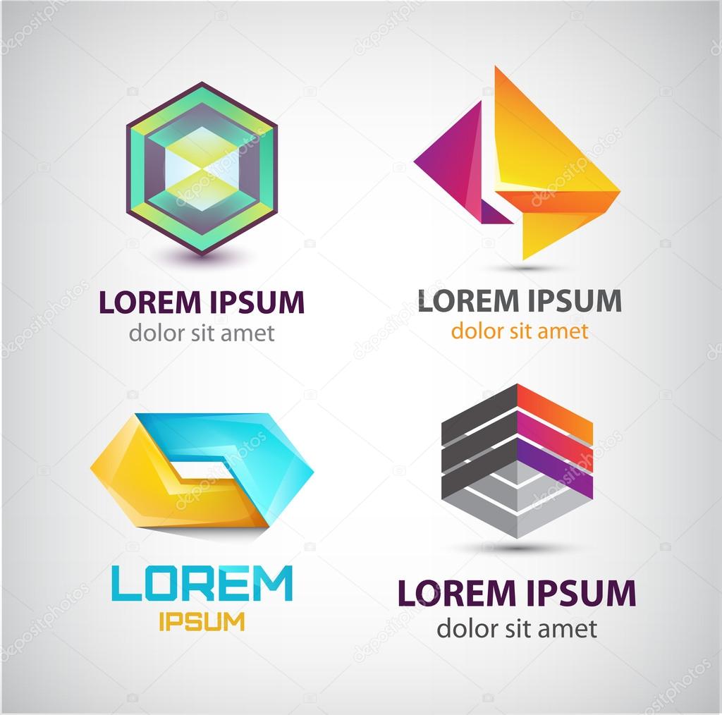 Colorful logos for company Stock Vector Image by ©Marylia #97814096