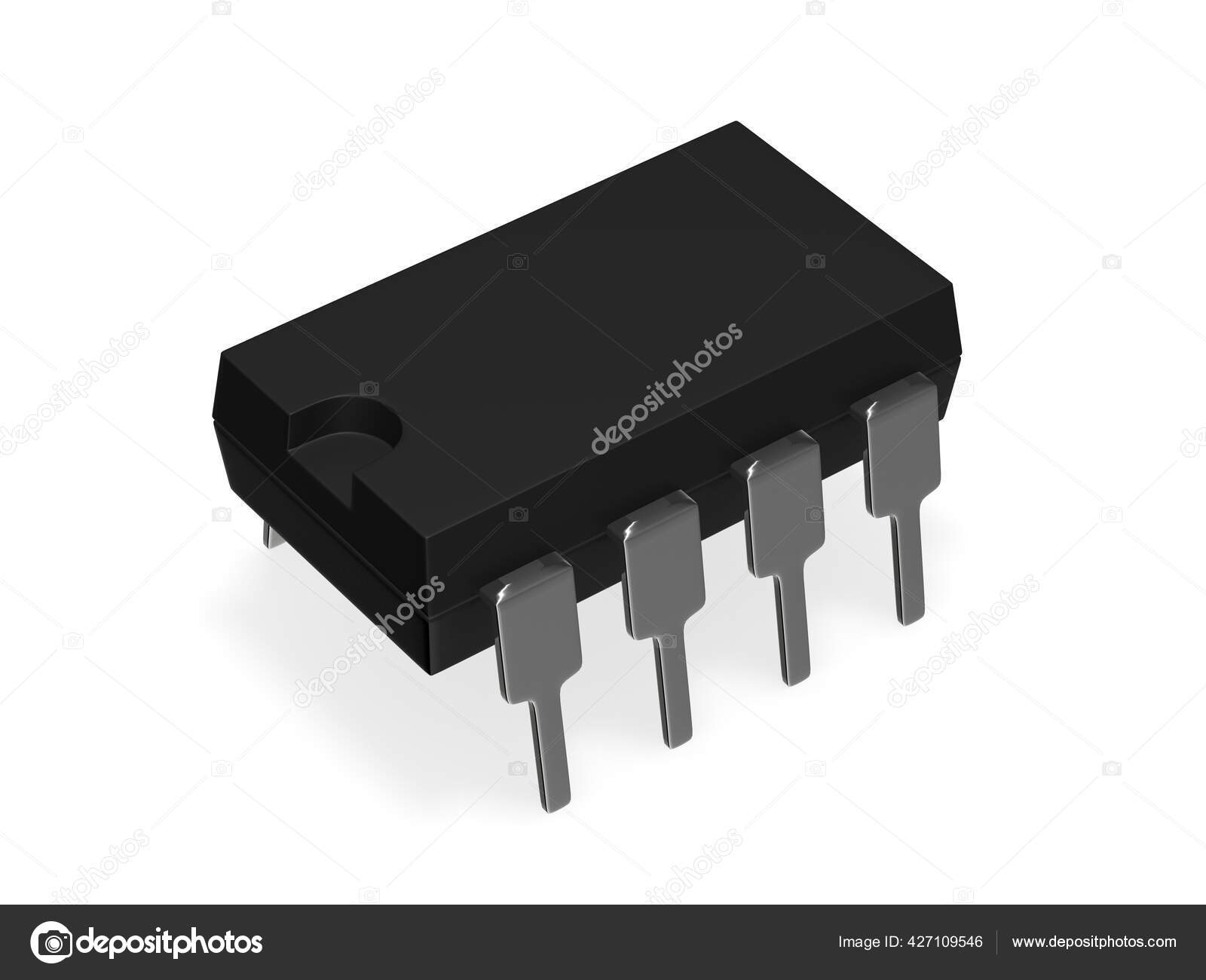 Eight Pin Electronic Chip Rendering Stock Photo by ©woverwolf 427109546
