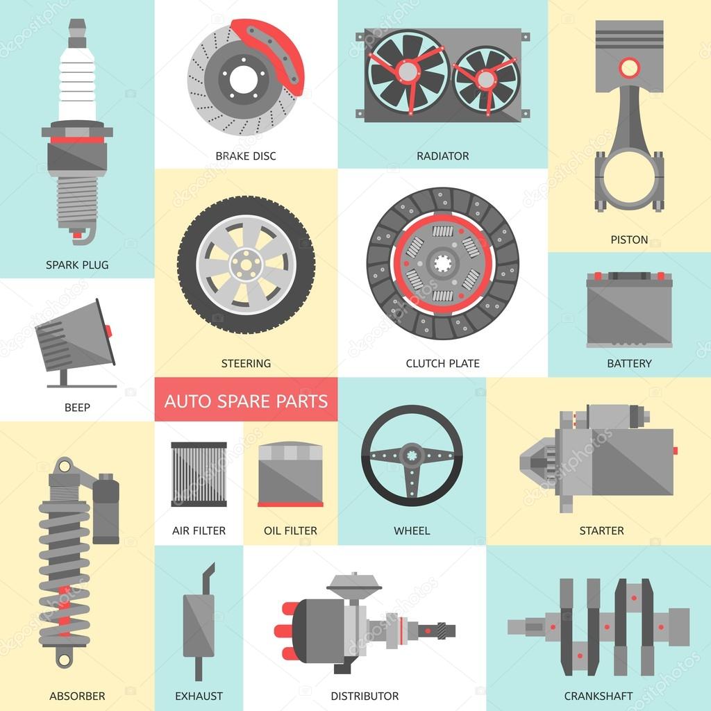 Auto spare parts Stock Vector Image by ©OlhaKostiuk #60840509