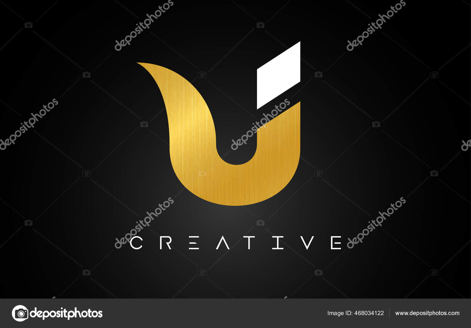Golden Letter Logo Creative Modern Look Gold Texture Stock Vector by ...