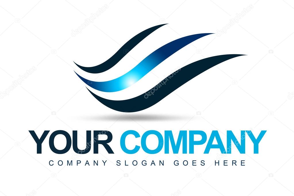 Olas de viento Logo — Foto de stock © twindesigner #61243695