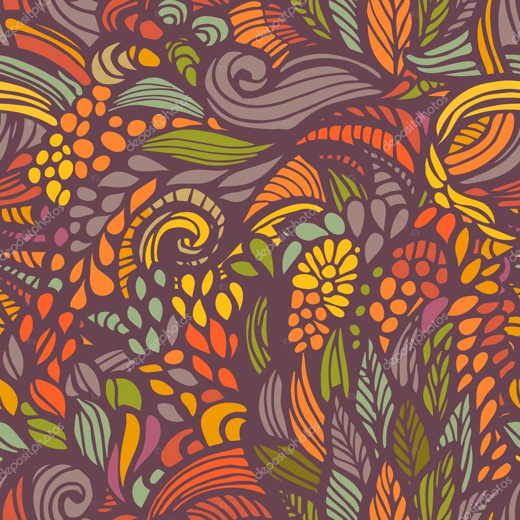 Seamless background with abstract flowers — Free Stock Vector ...