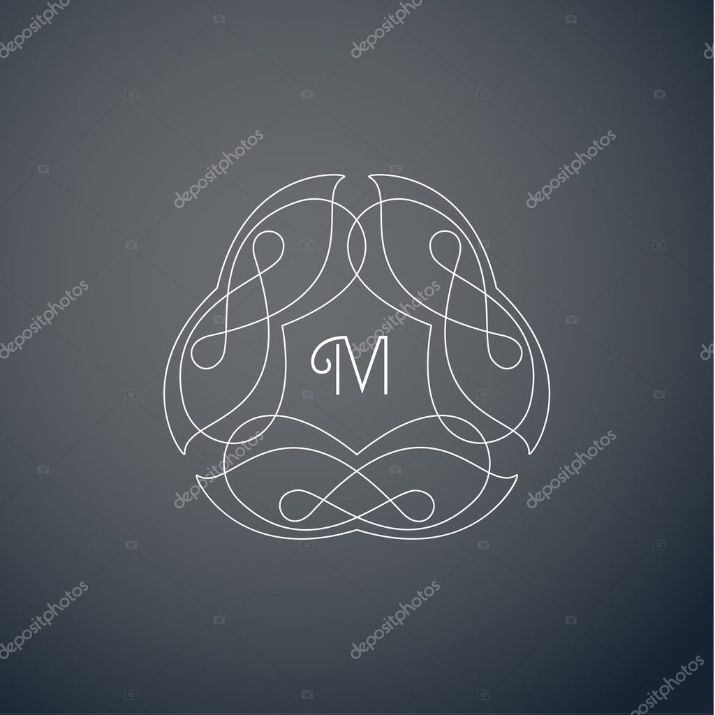 Outline monogram frame Stock Vector by ©VectorStory 68244255