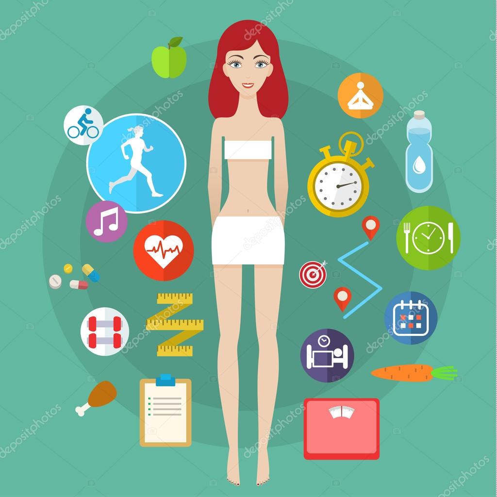 Concepto para mantenerse en forma, estilo de vida saludable. 2024